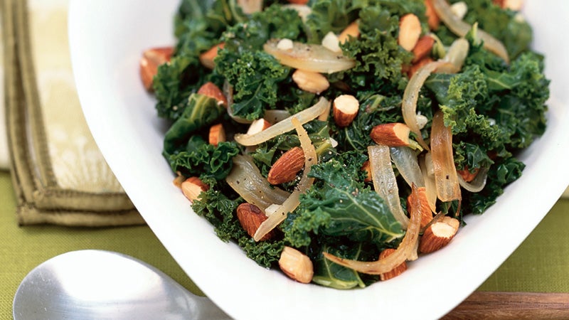 Curly Kale with Caramelized Onions Recipe