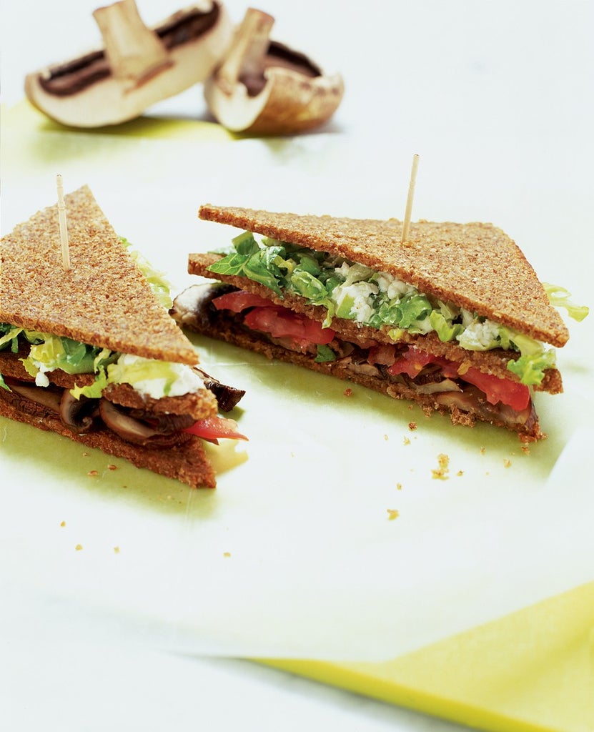 Smoked Portobello Club Sandwich Recipe