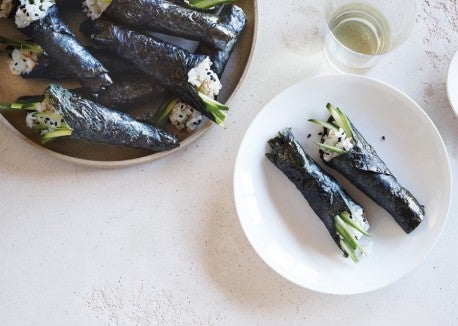 Mini Sesame-Cucumber Hand Rolls Recipe