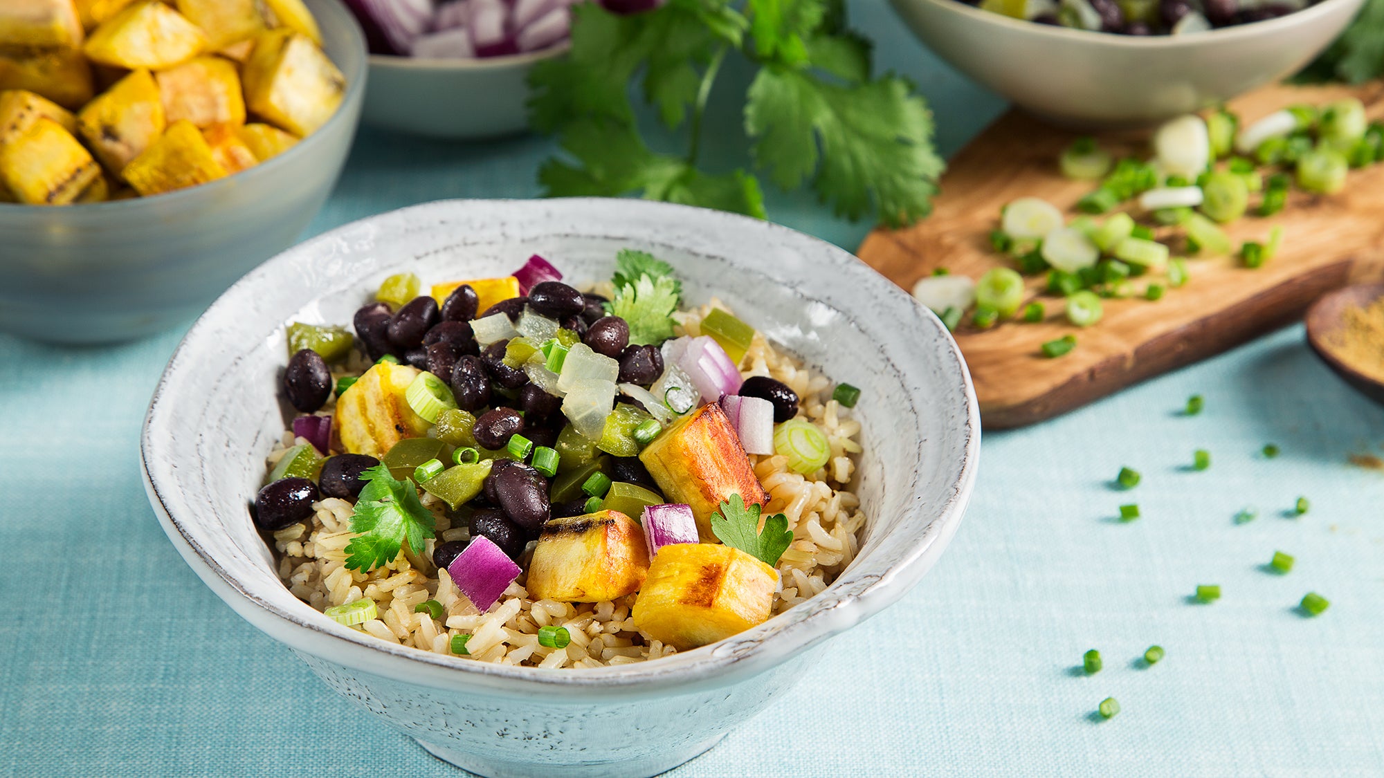 Cuban-Style Black Beans with Rice and Plantains Recipe